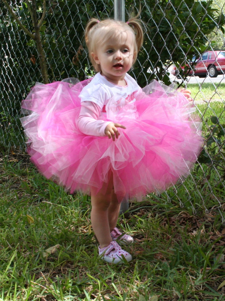 Fullest Fluffy Pink And Hot Pink Tutu Puffy Tutu Girls Full Etsy