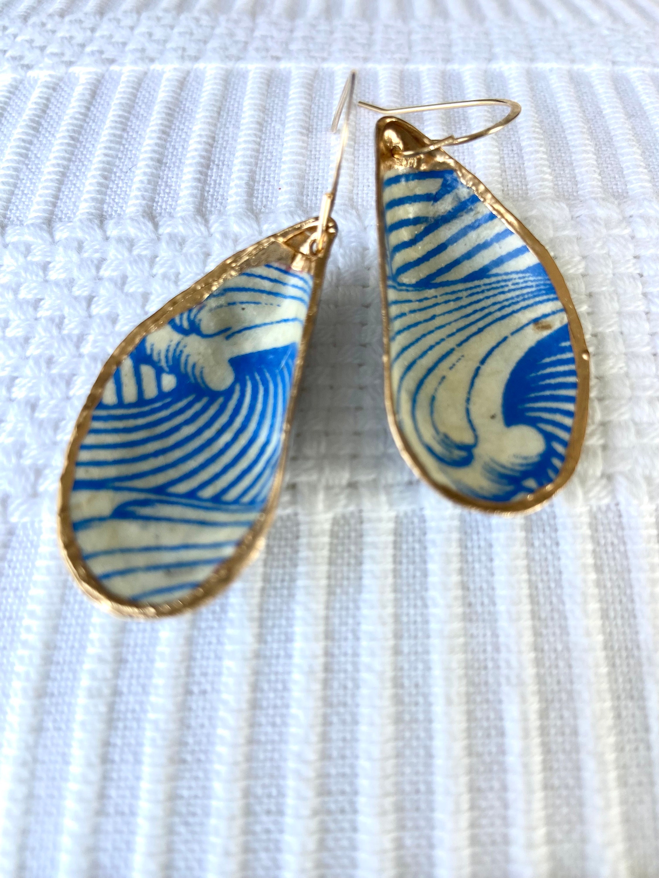 The Nicolette on the Weekapaug - Low Tides Design Mussel Shell Earrings ...