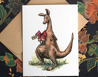 Printable Mothers Day Card Funny Cute Kangaroo Animal Cartoon Pun ...