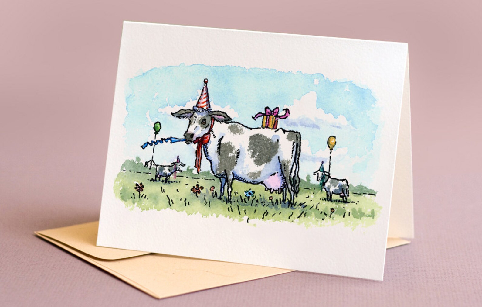 Party Cows Card - Etsy