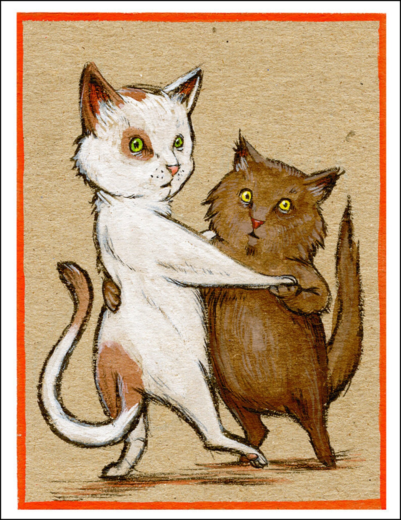 Dancing Cats Card - Etsy