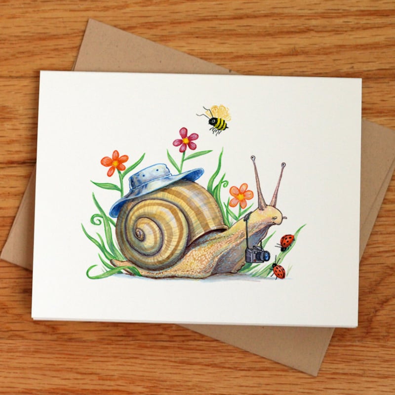 Snail Card - Etsy