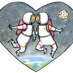 Astro-love, Individual Valentine Card - Etsy