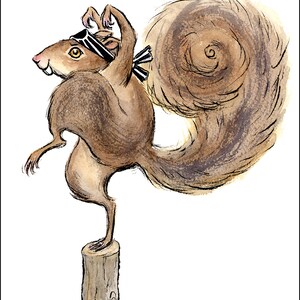 Karate Squirrel Card - Etsy