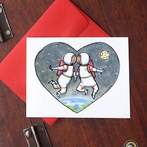 Astro-love, Individual Valentine Card - Etsy