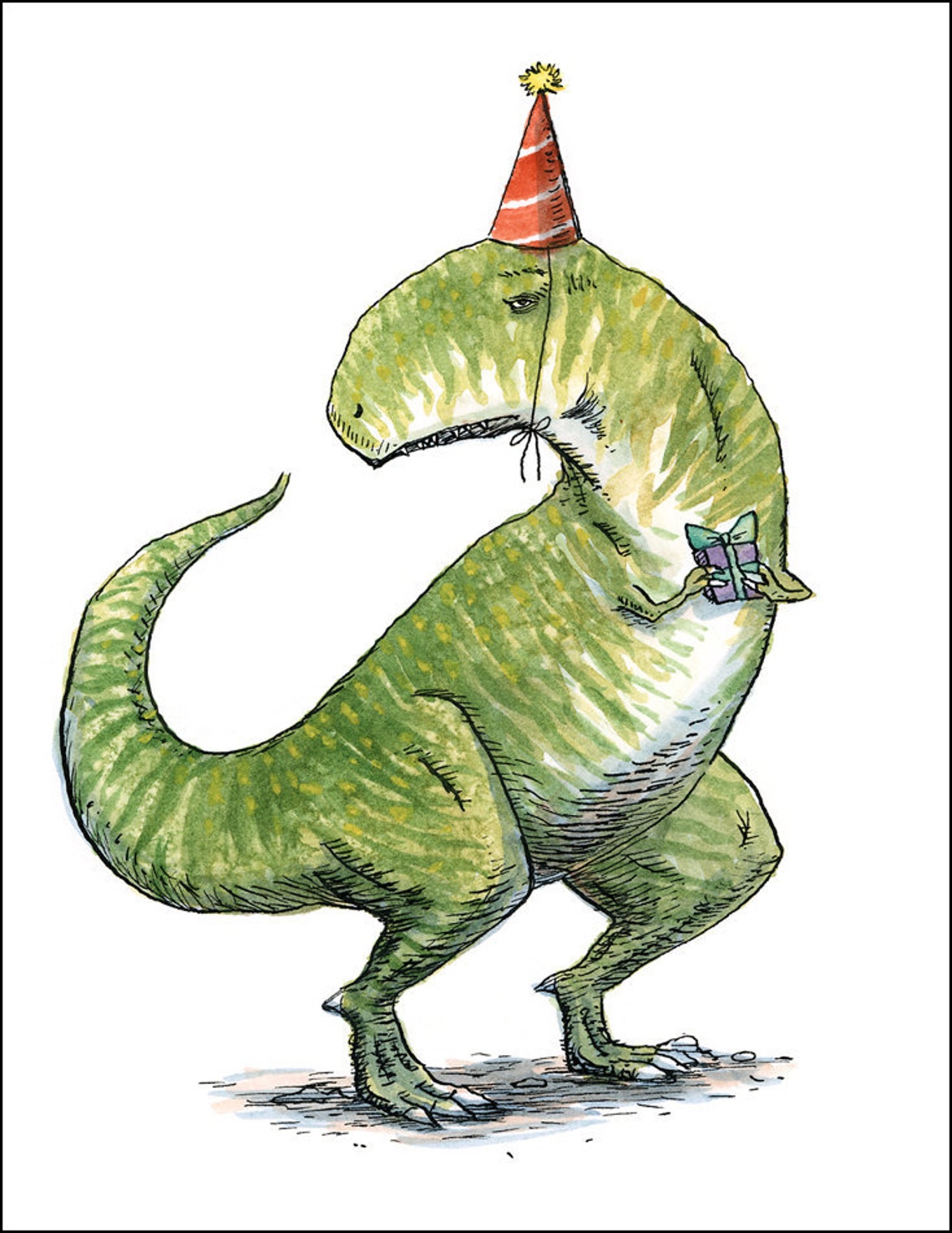 Birthday T Rex Card - Etsy