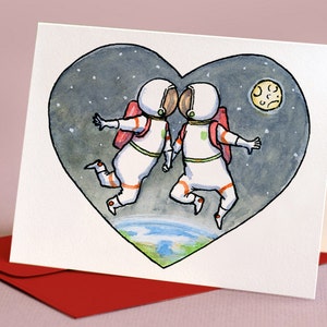 Astro-love, Individual Valentine Card - Etsy