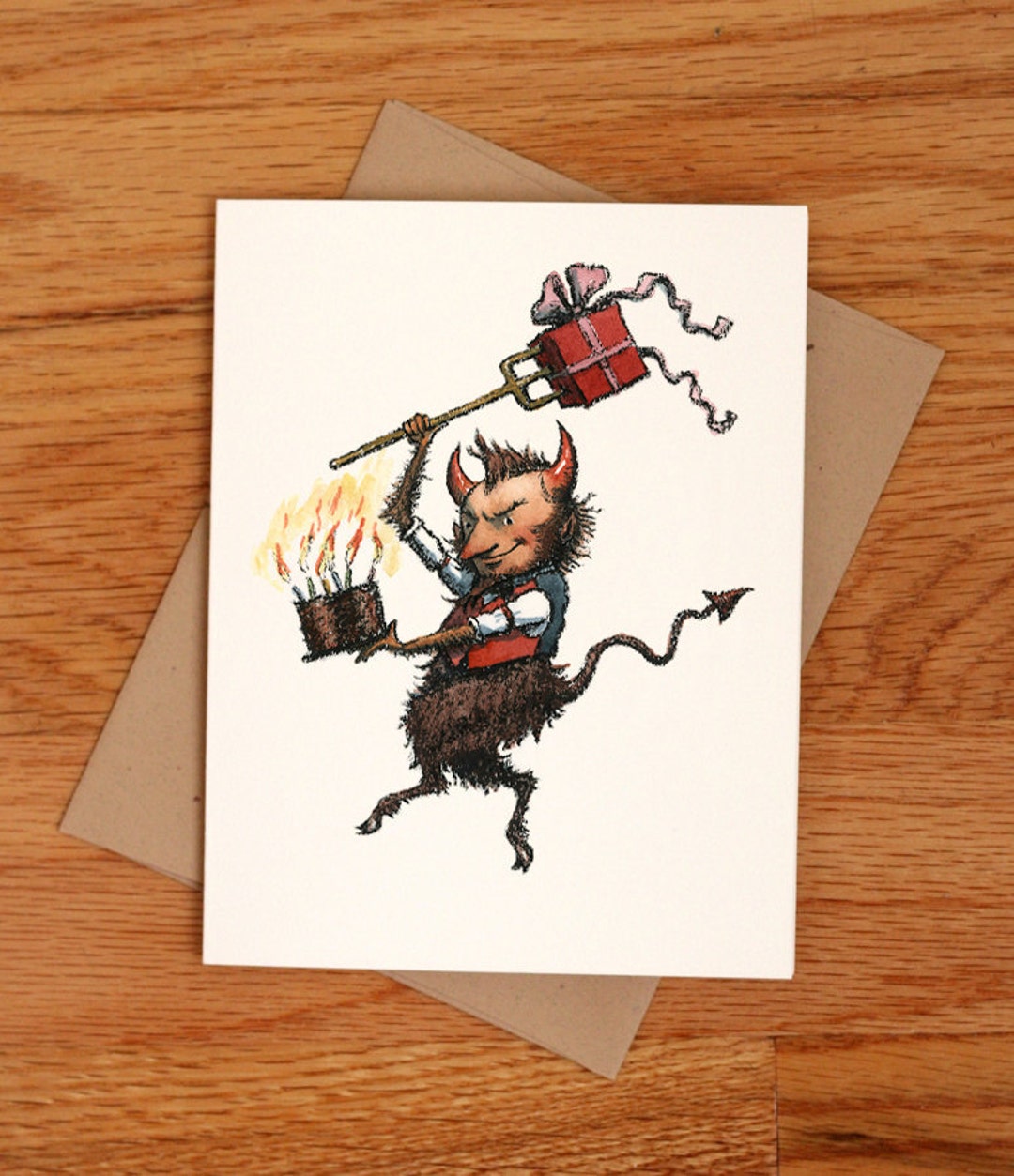 Birthday Devil Card - Etsy