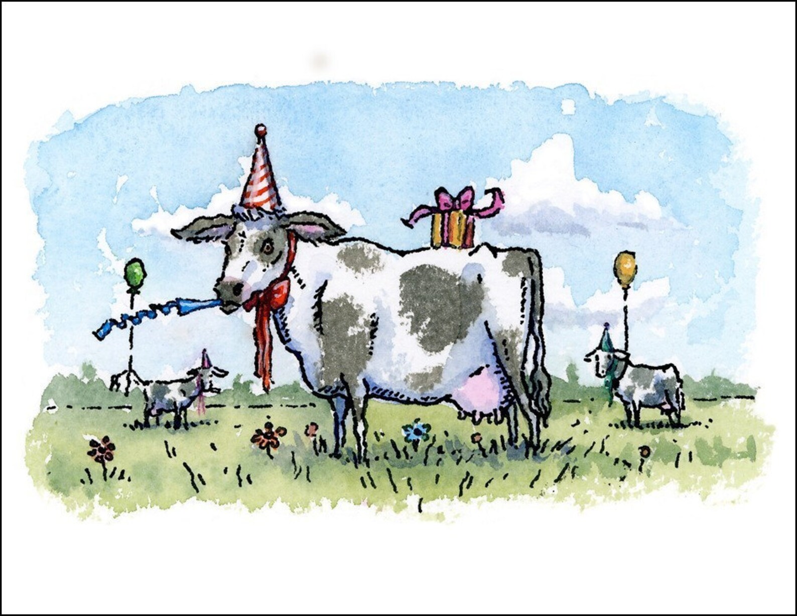Party Cows Card - Etsy