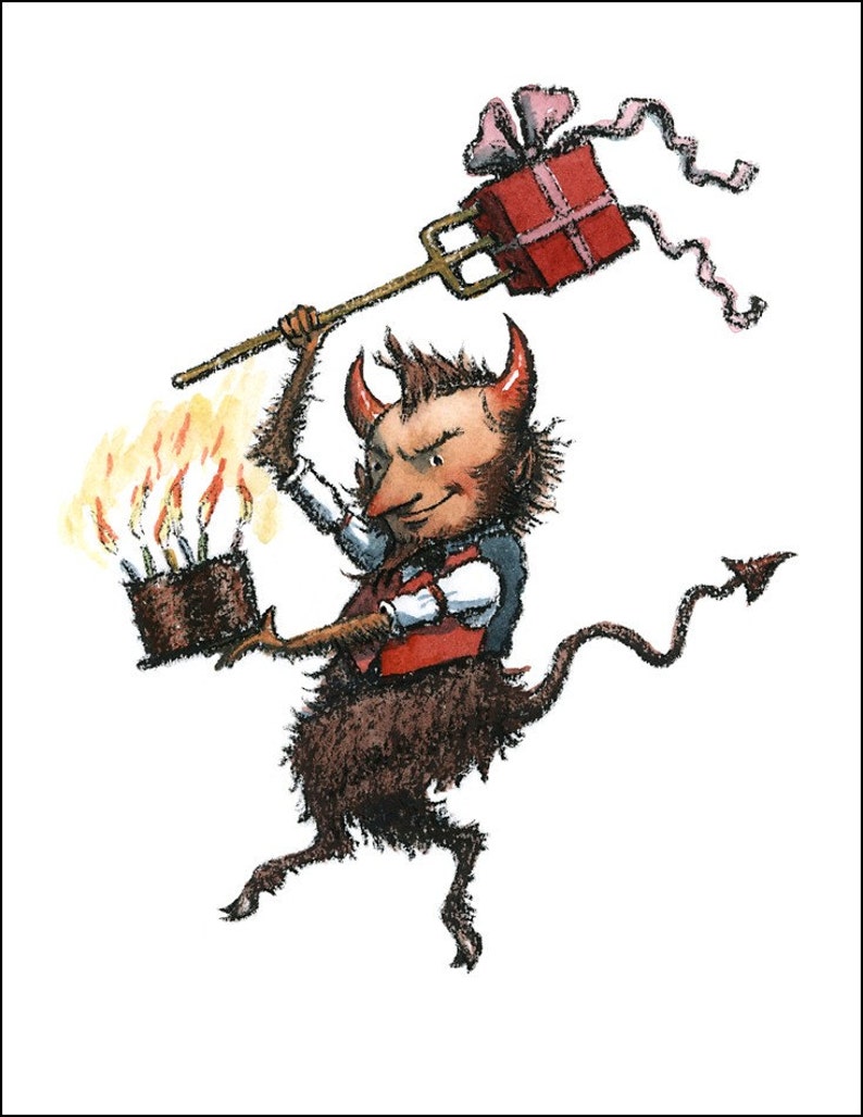 Birthday Devil Card - Etsy