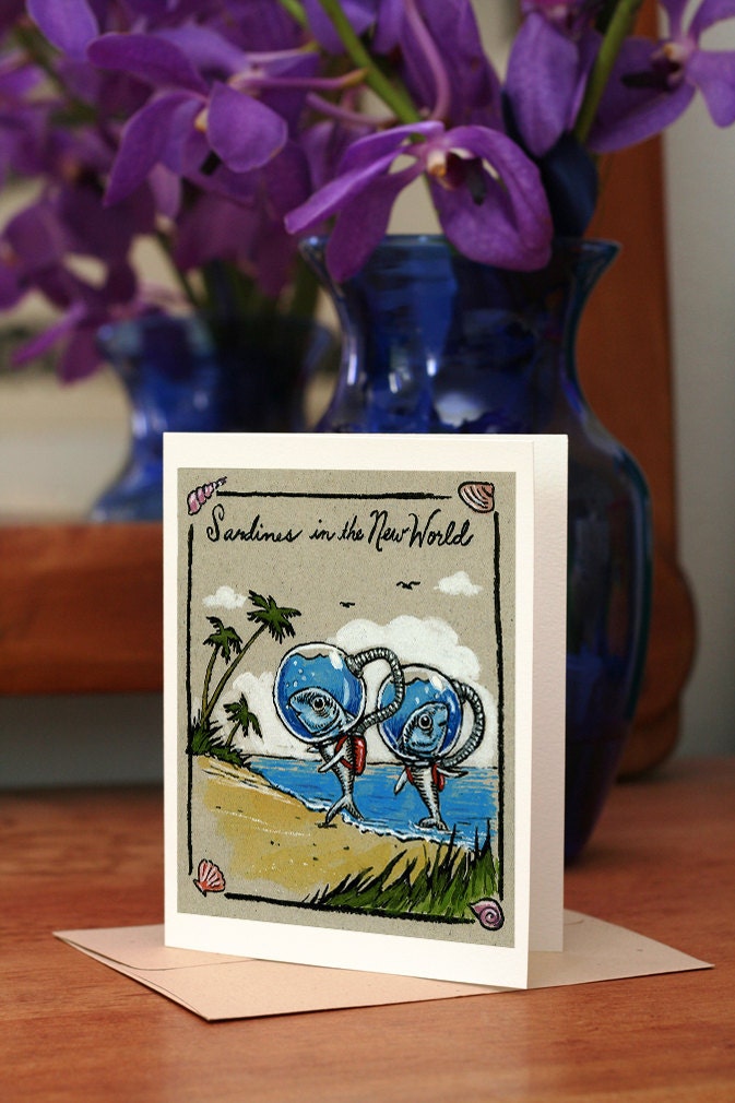 Sardines in the New World Card - Etsy