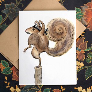Karate Squirrel Card - Etsy