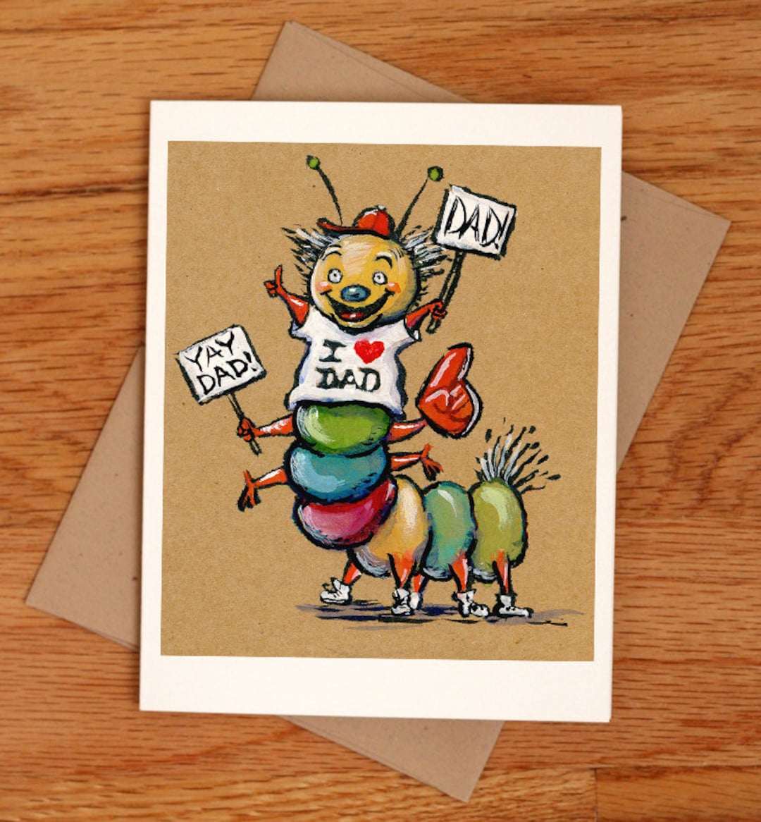 Dad Fan Caterpillar Card - Etsy