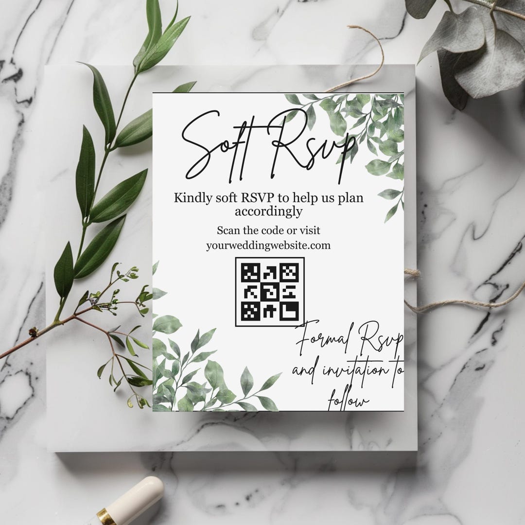 Sage Green Wedding Soft Rsvp Card Template, Printable Soft Rsvp Card ...