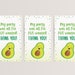 Thank You Tags Avocado Avo Theme Digital Printable PDF Download DIY - Etsy