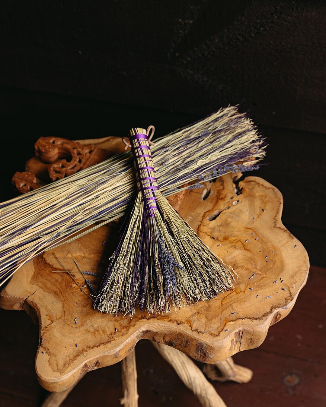 Lavender Hawks Tail Whisk Broom – Handcrafted Purple Broomcorn ...