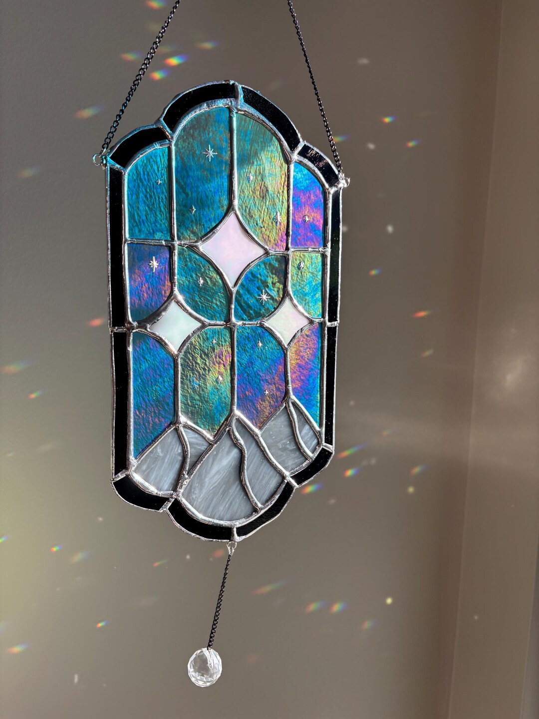ACOTAR Inspired Stained Glass Hanging | Night Court | Fantasy Inspired ...