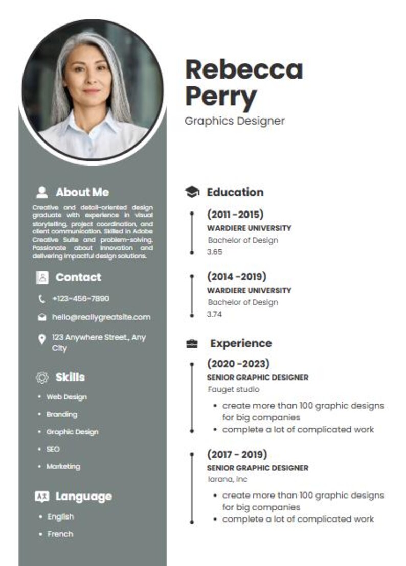 Modern Pro CV – Canva Editable Resume Template - Etsy