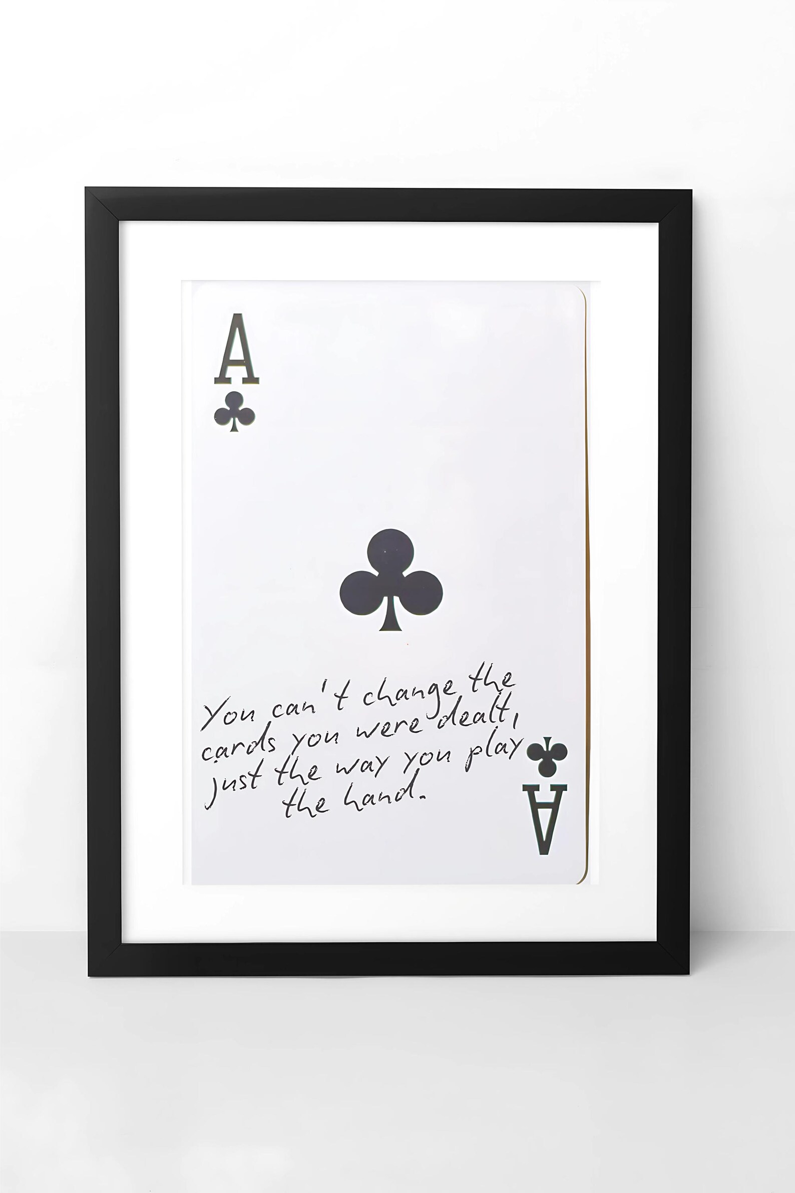 Ace of Clubs Inspirational Digital Print Poster - Etsy