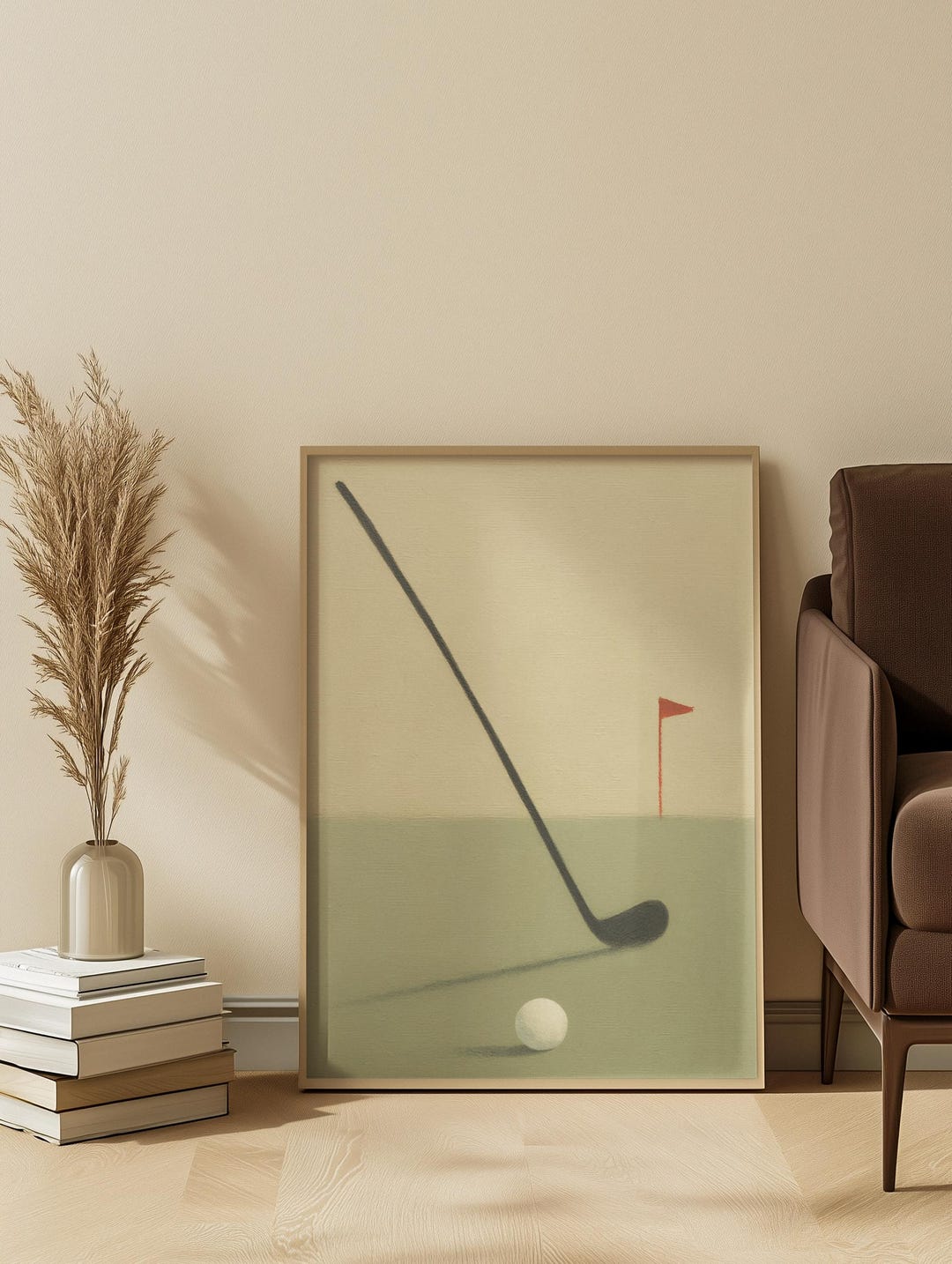 Golf Abstract Digital Print - Minimalist Art - Oil Painting Style ...