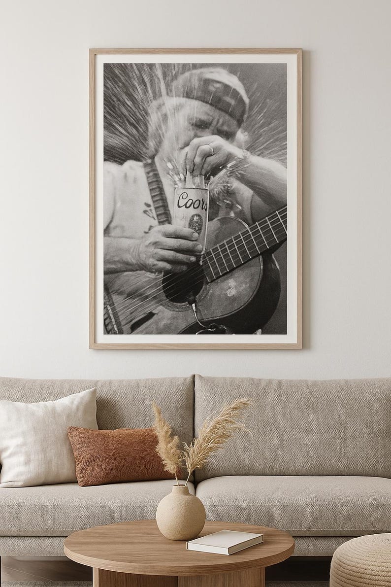 Exploding Coors Can – Black & White Retro Concert Photography Poster ...