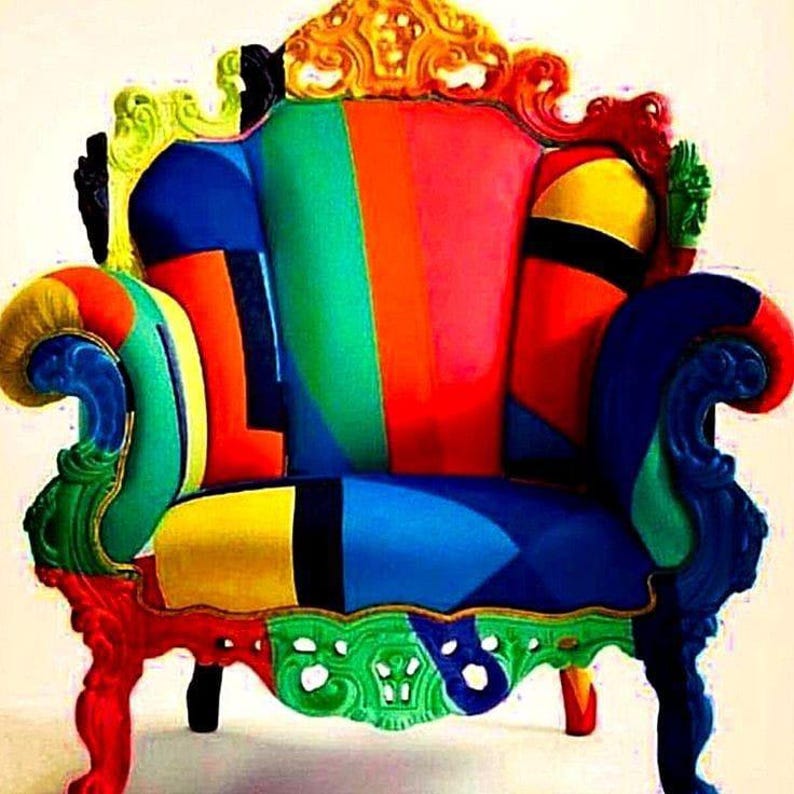 Colorful Armchair, Love Seat, Modern Chair, Home Furniture, Relaxation ...