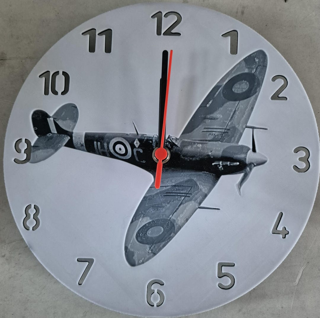 3d Printed Clock - Spitfire - Etsy
