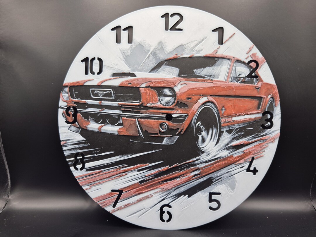 Classic Ford Mustang - 3d Printed Clock - Etsy UK