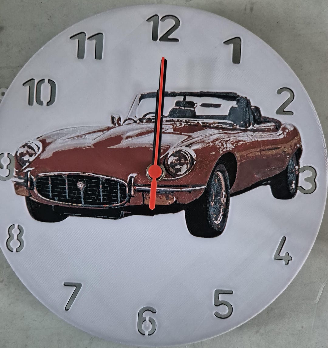 3d Printed Clock E Type Jaguar - Etsy