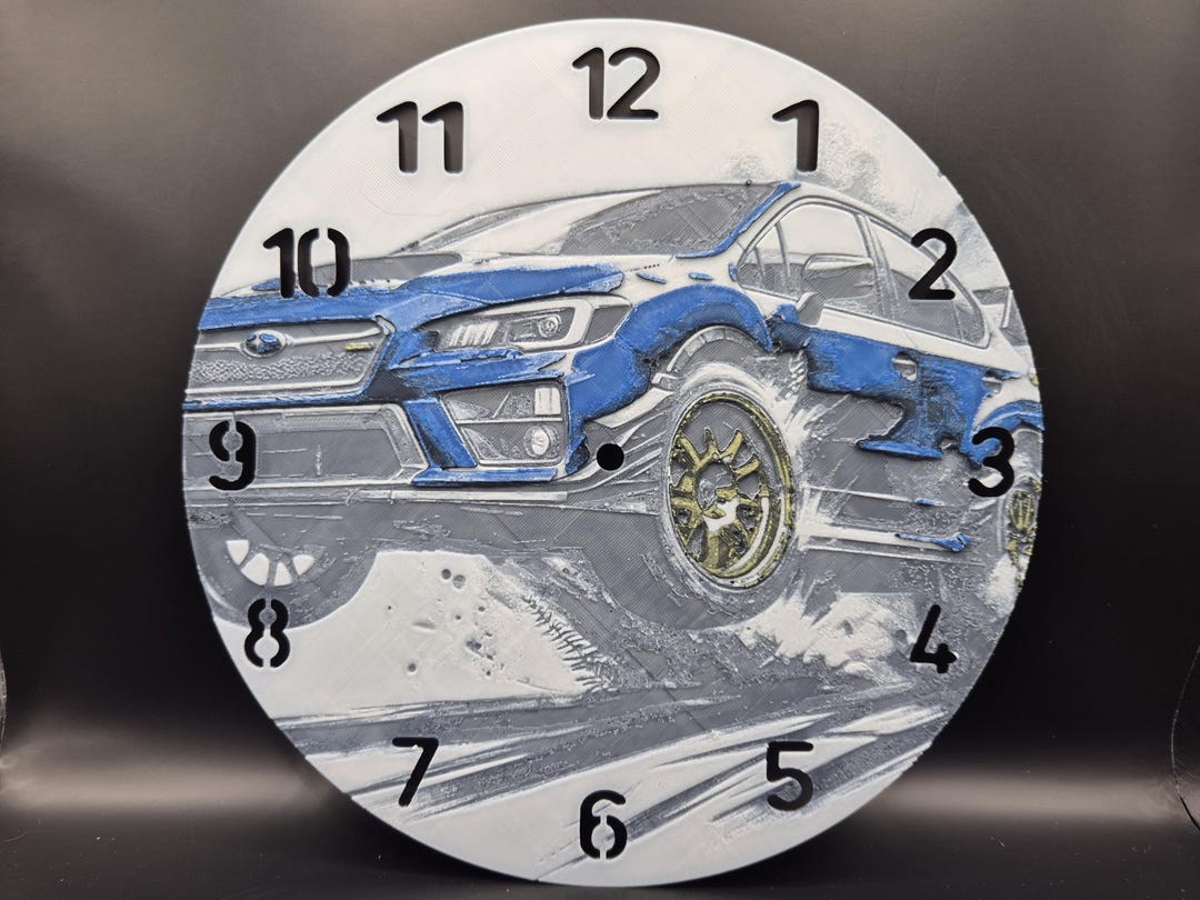 Subaru - 3d Printed Clock - Etsy