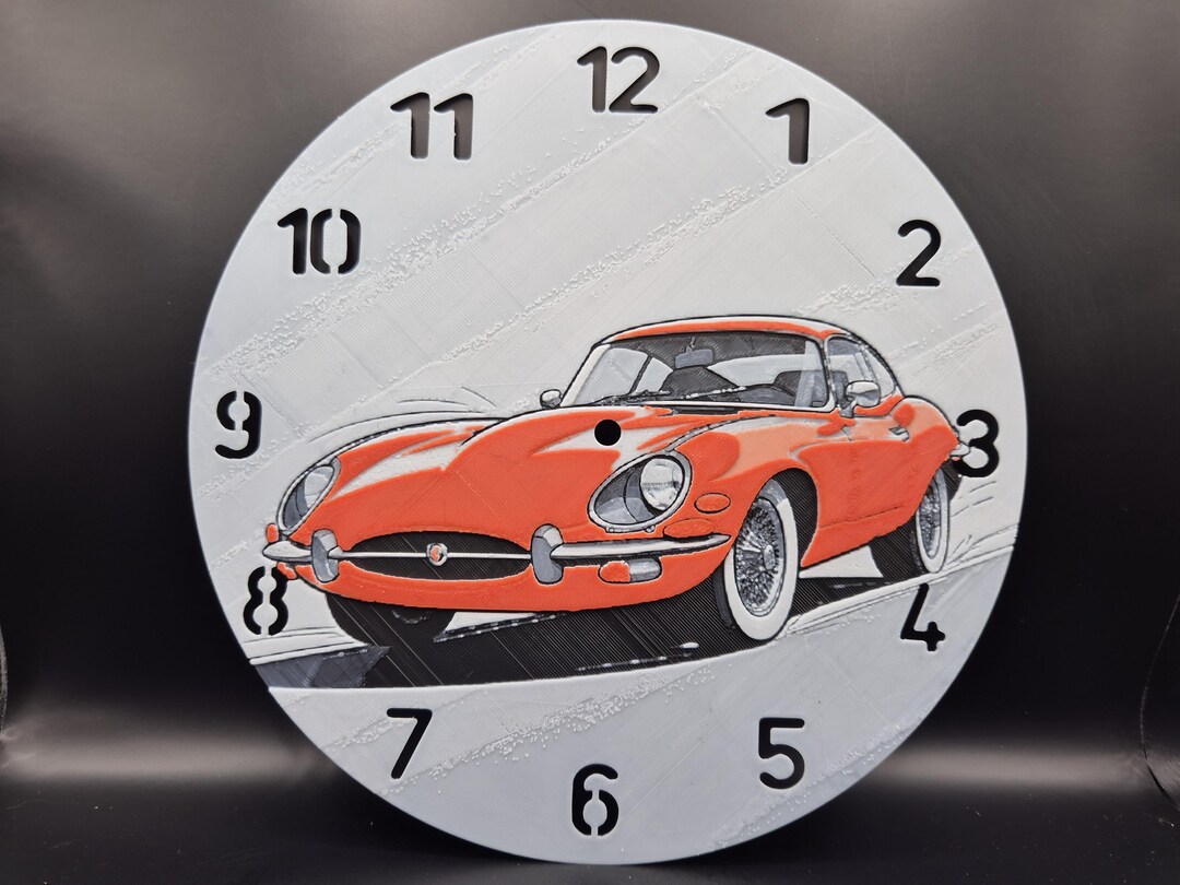E Type Jaguar - 3d Printed Clock - Etsy UK
