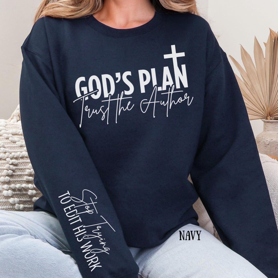 God's Plan Unisex Sweatshirt, Christian Holiday Crew Neck, Faith Gift ...