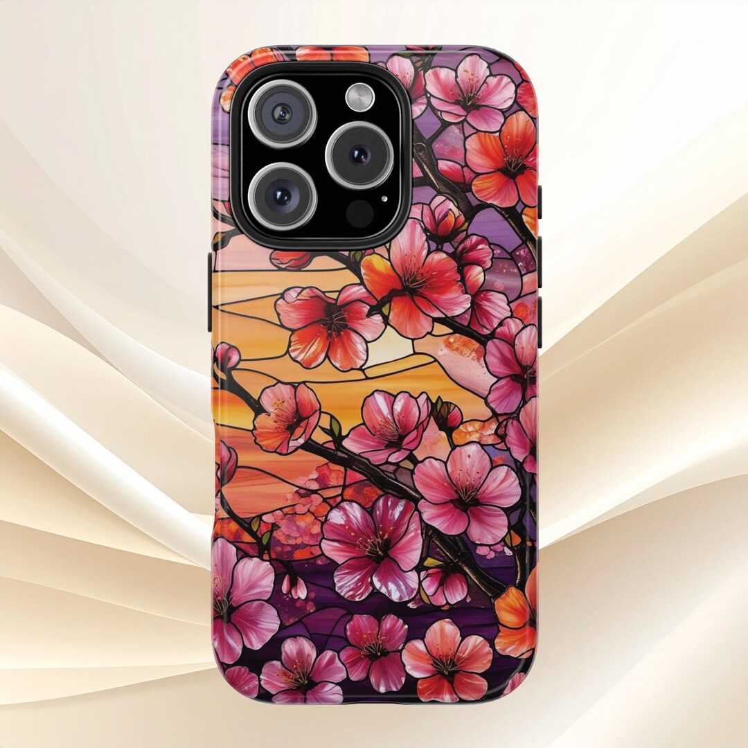Floral Stained Glass Effect Phone Case,tough Protection,floral 3D ...