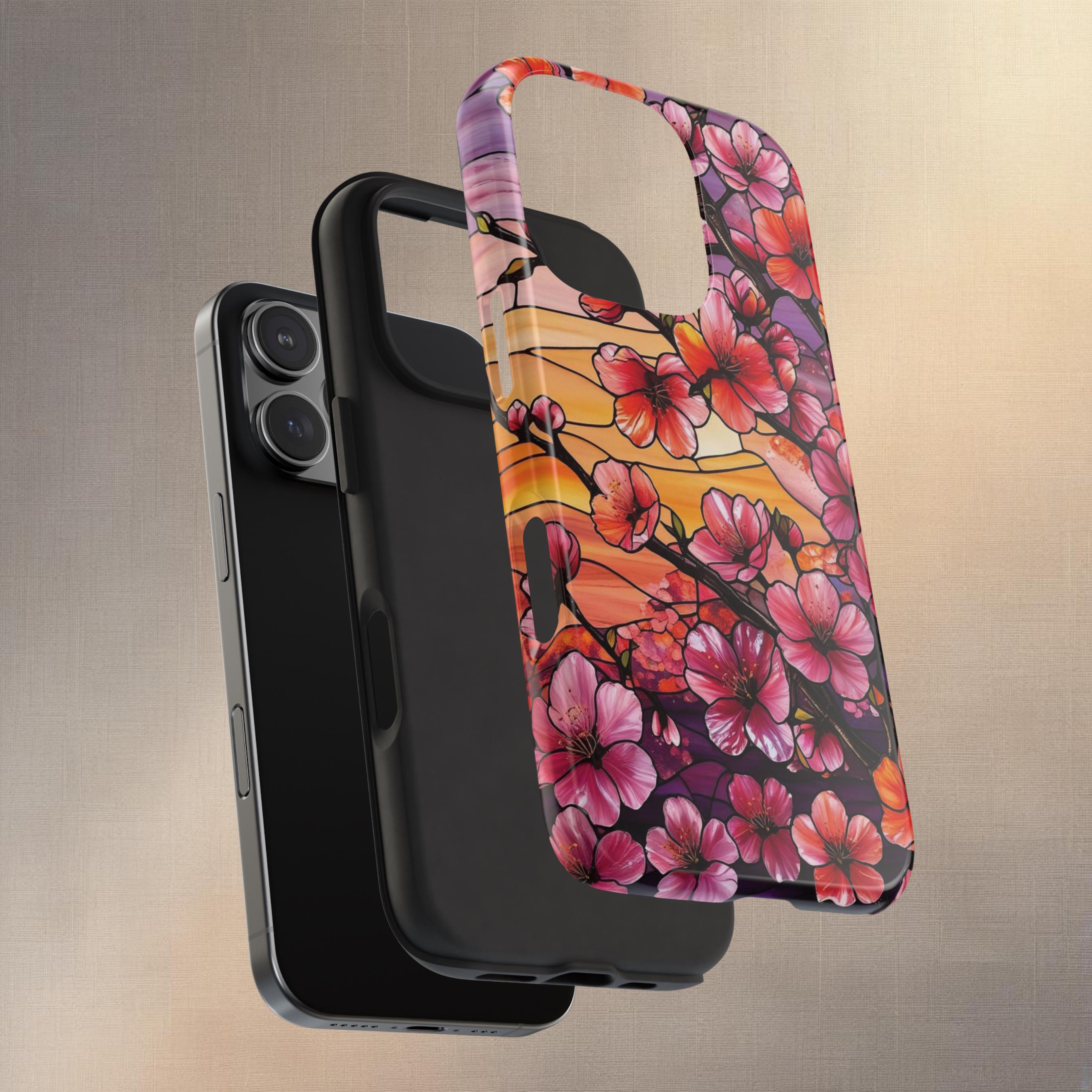 Floral Stained Glass Effect Phone Case,tough Protection,floral 3D ...