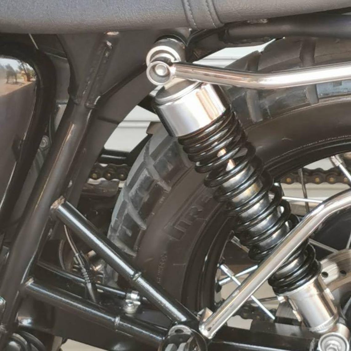 Triumph Bonneville T120 T100 Pannier Rack (PAIR) CHROME (T100 T120 Carb ...