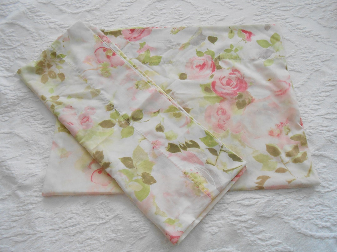 Cannon Floral Pillowcases Pink Rose Pillowcases Set of 2 Standard ...