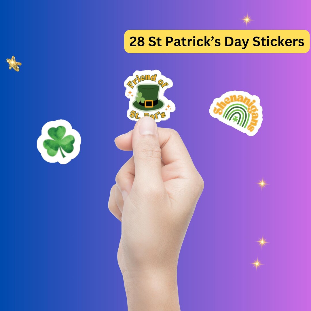 Irish Sticker Sheet, Shamrock Sticker Sheet, St Patrick's Day Sticker ...
