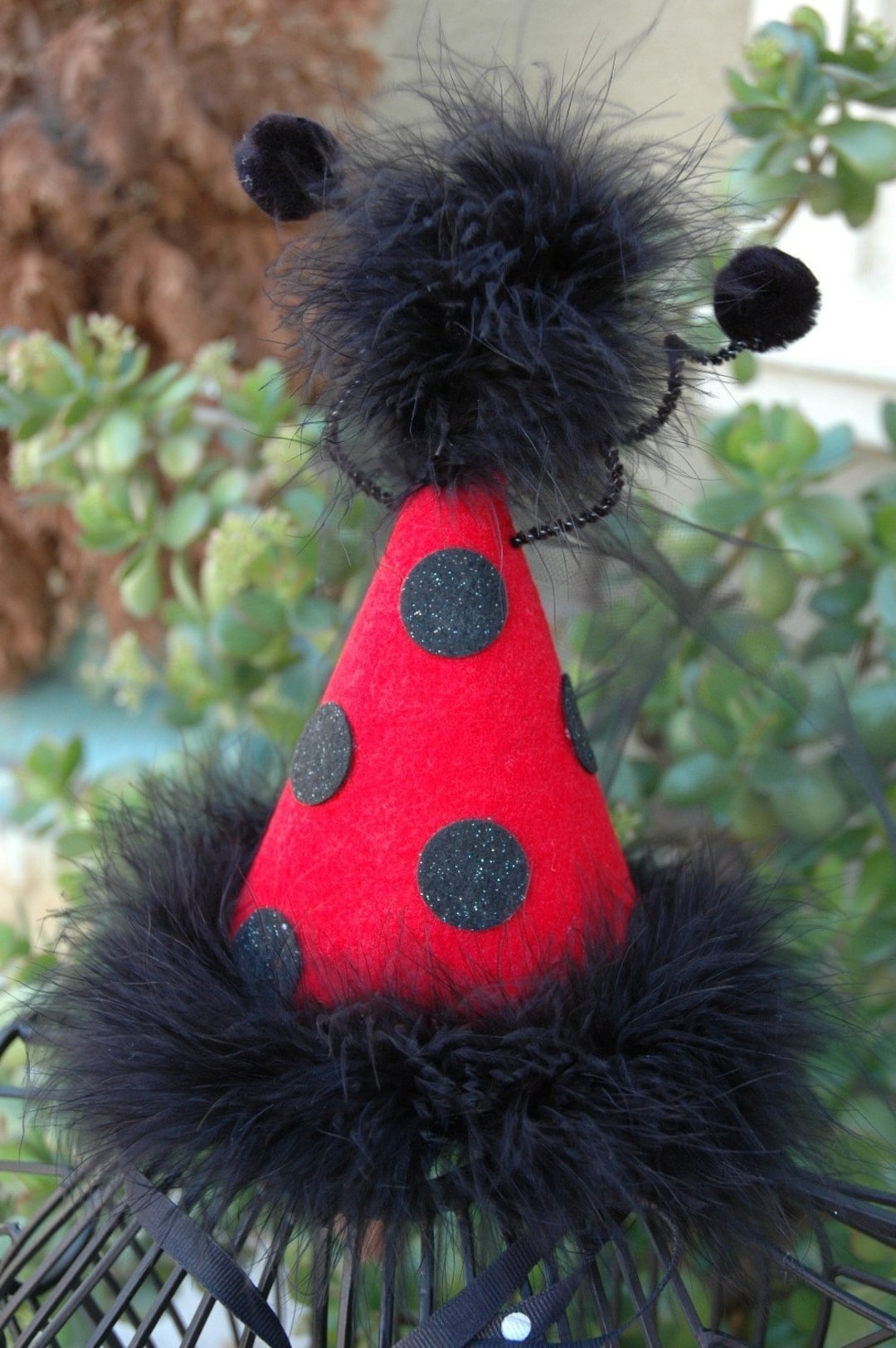 Ladybug Princess 1st Birthday Party Hat With Maribou Trim or Have Me ...