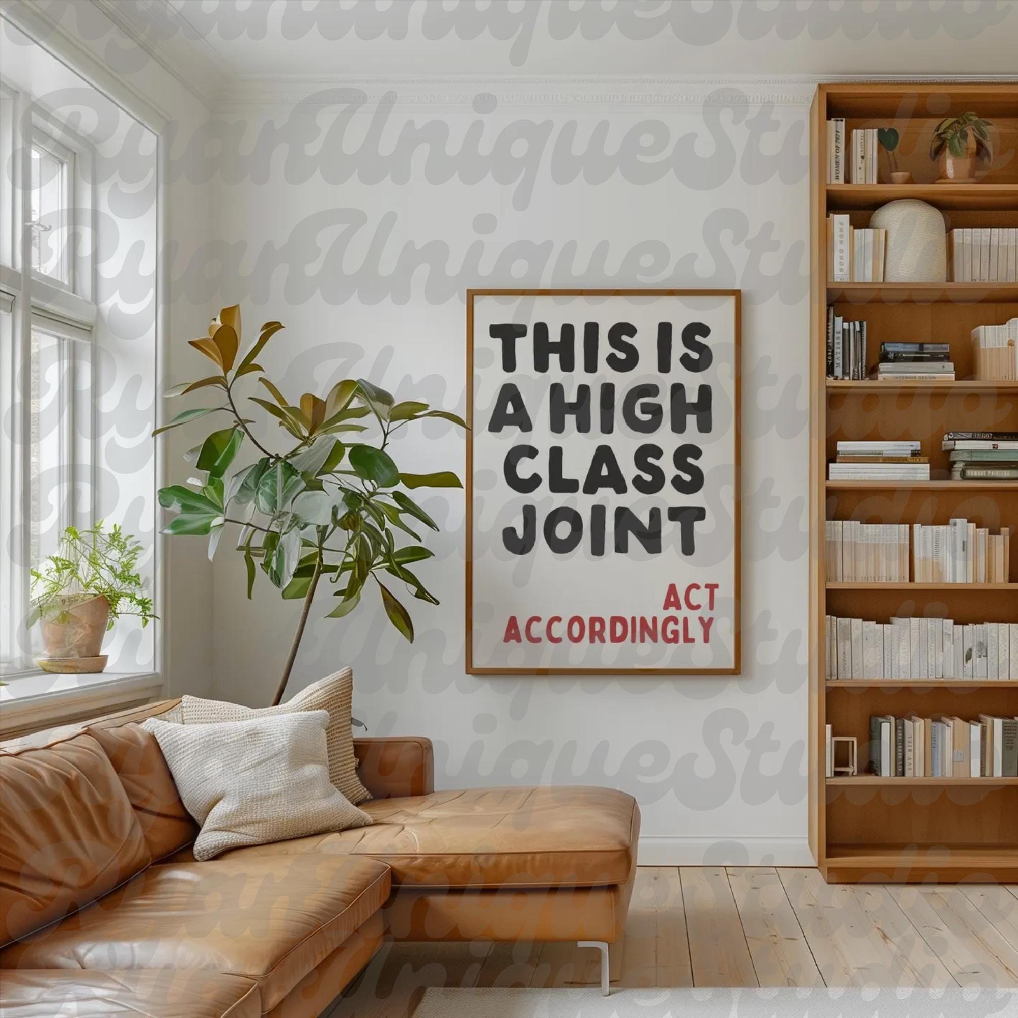 High Class Joint Poster Vintage Retro Png, Wall Art Green Printable ...