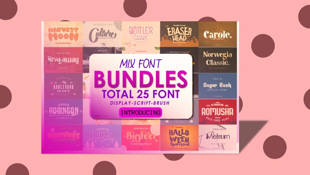 Mix Fonts Bundle, Wedding Font SVG Bundle, Handwritten Fonts - Etsy