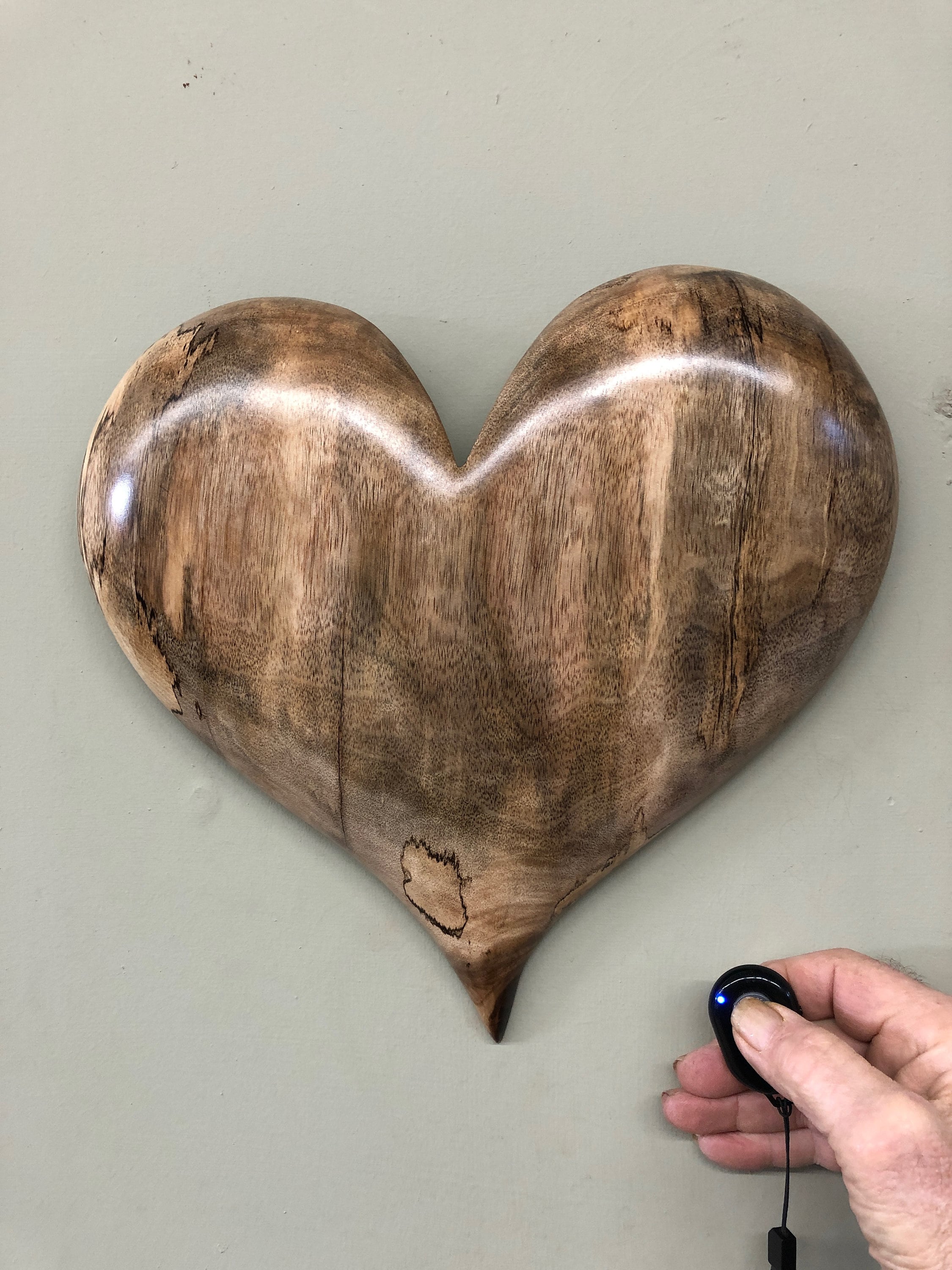 wood carving wall heart