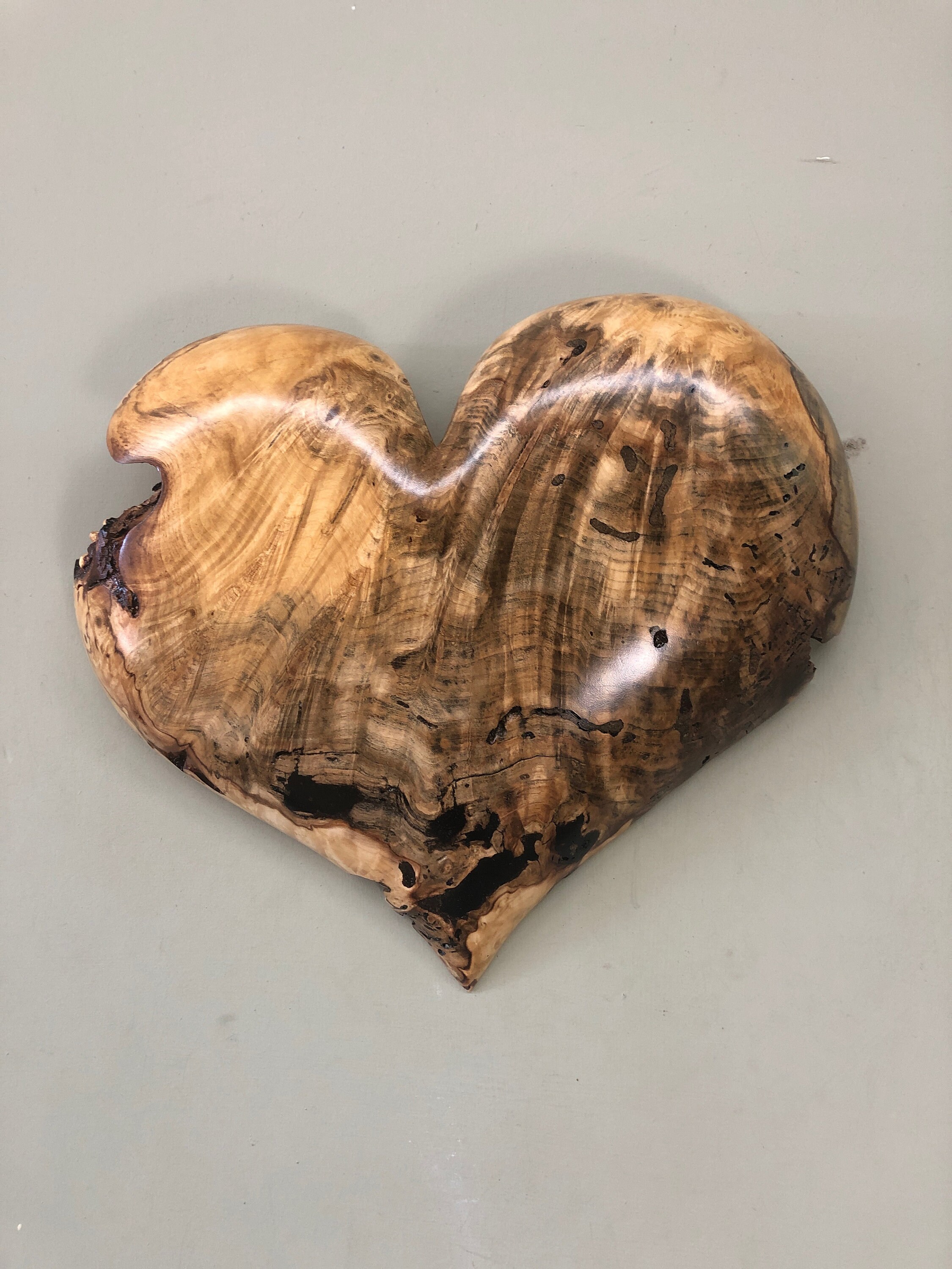 Heart art Wedding gift wall wood carving present
