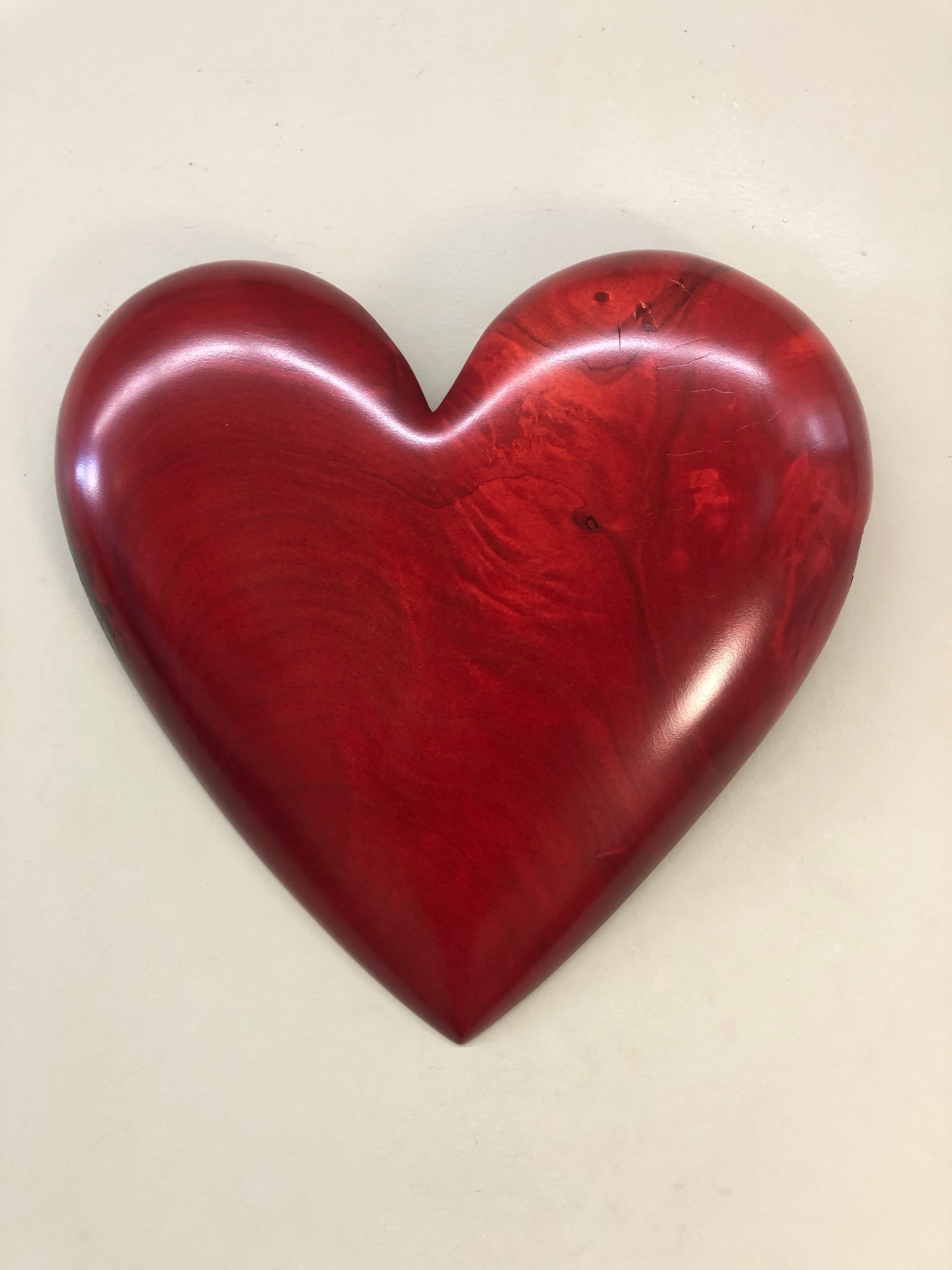 Red personalized Wedding heart gift wood carving present hearts