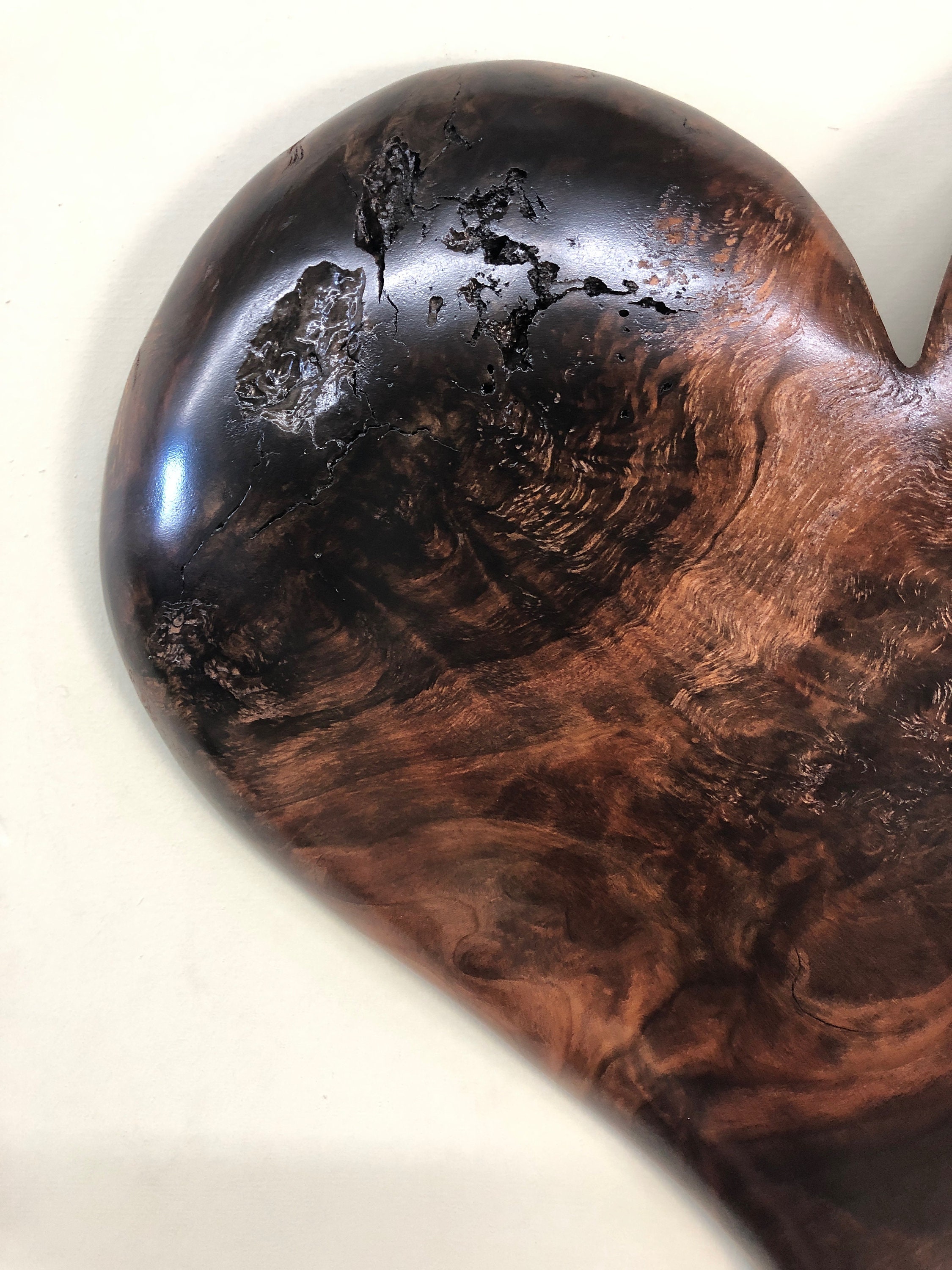 Heart personalized Redwood Wedding gift present wooden heart wood carving