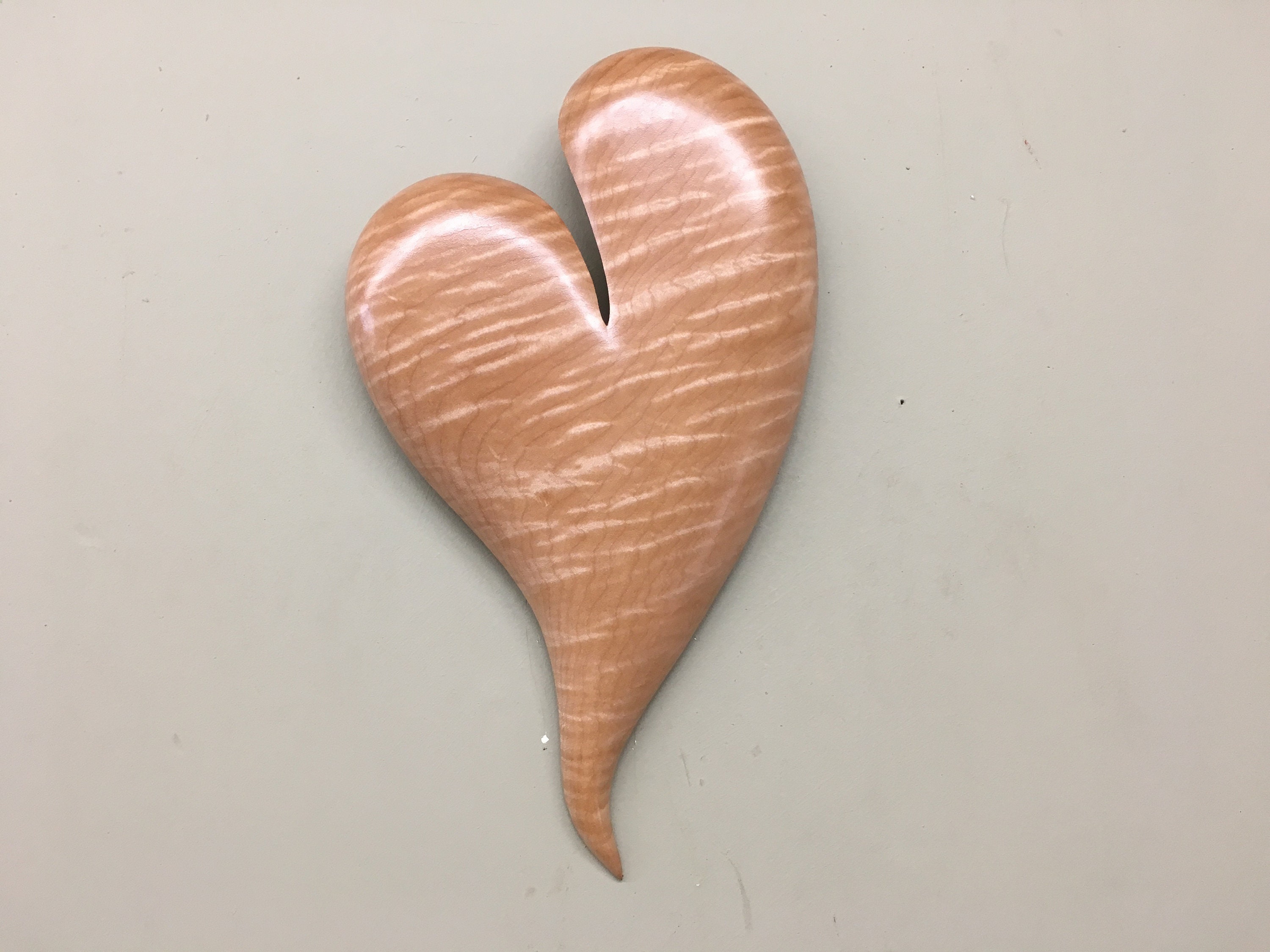 Personalized wood Heart carving Wedding Anniversary gift present