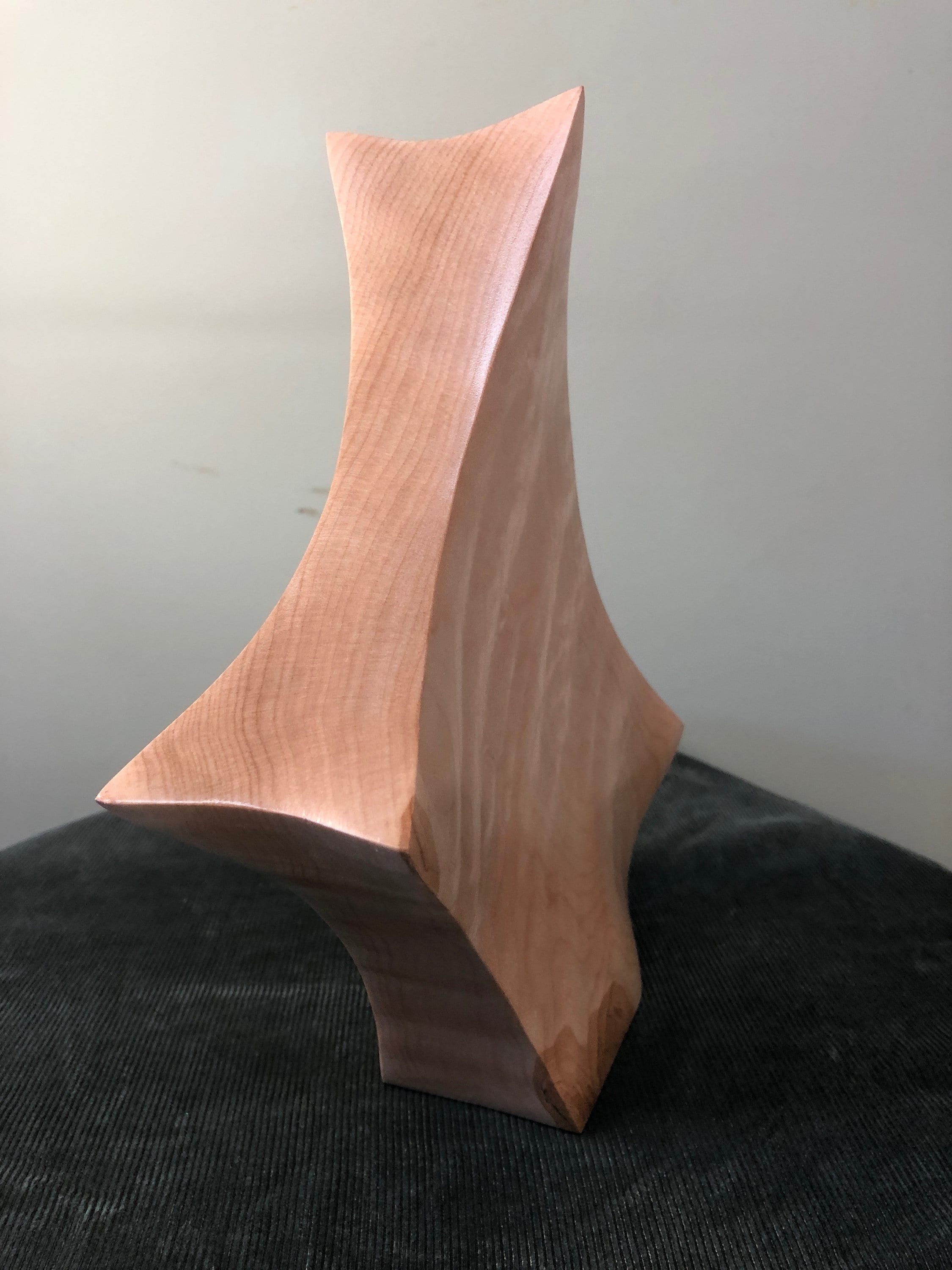 Maple abstract art wood carving modern wooden sculpture