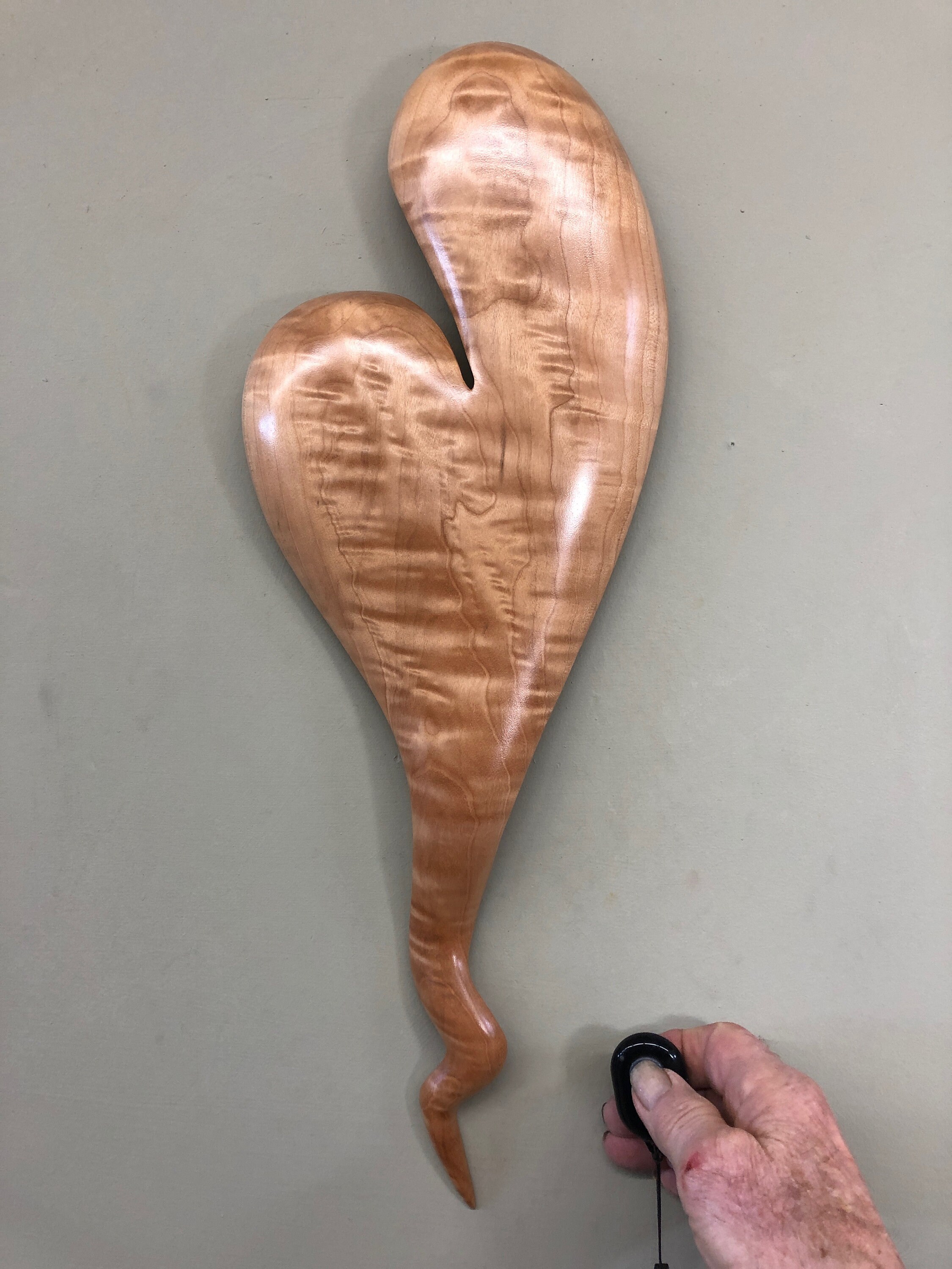 Wood Heart wall carving sculpture 50th Anniversary Gift present
