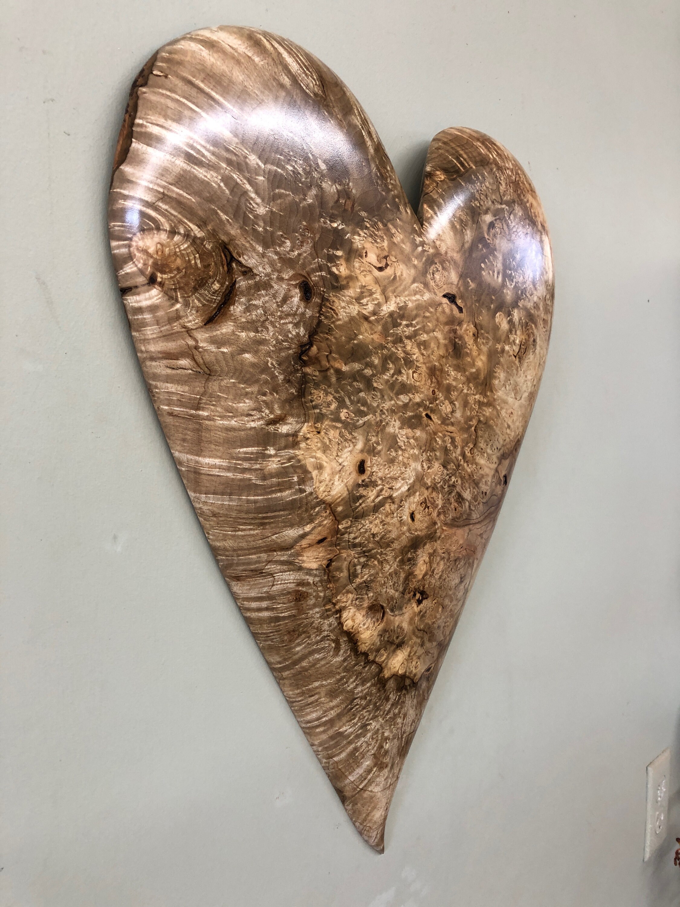 Valentines gift present personalized wood hearts wood carving