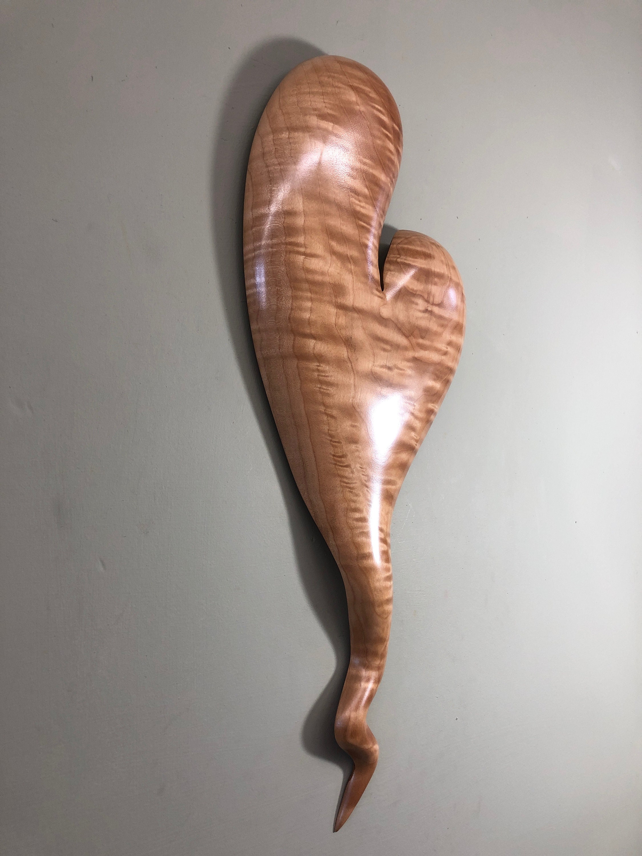 Wood Heart wall carving sculpture 50th Anniversary Gift present
