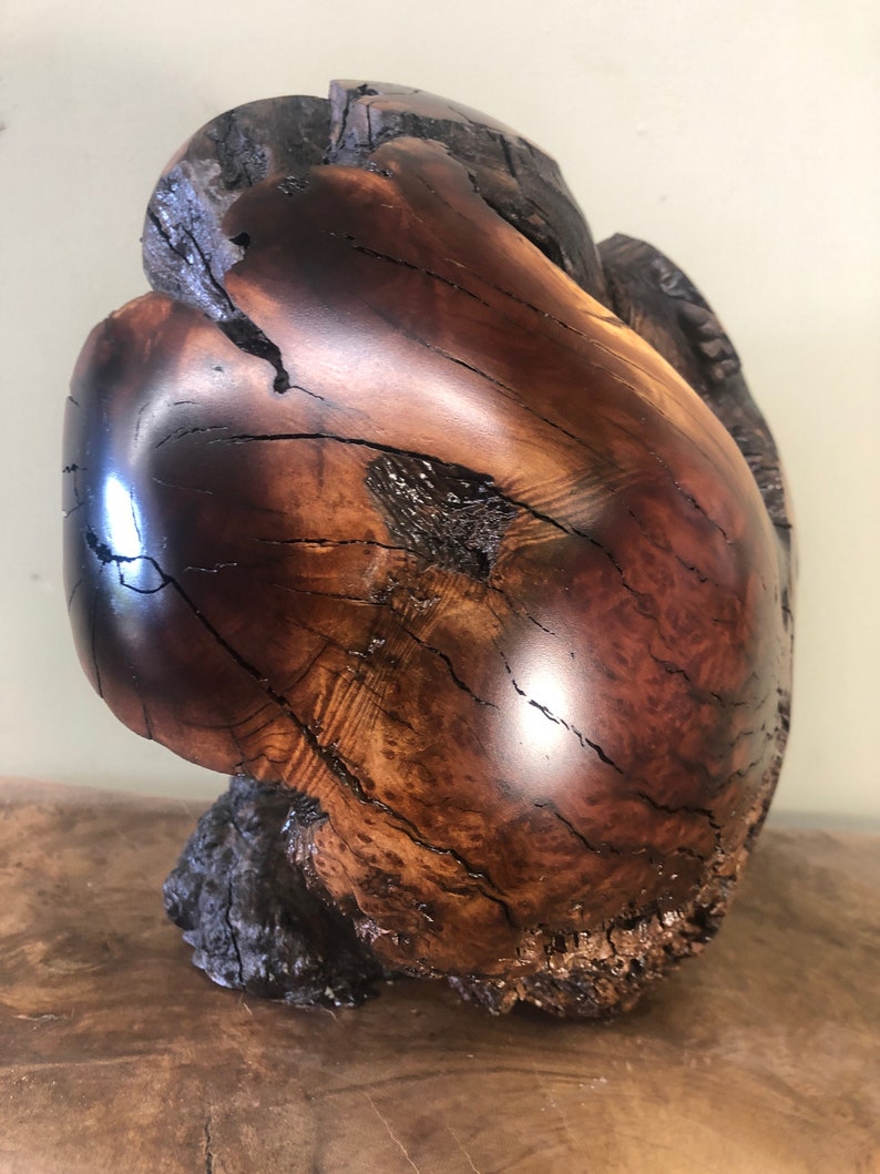 Abstract Art Wood Carving Table Sculpture | Etsy